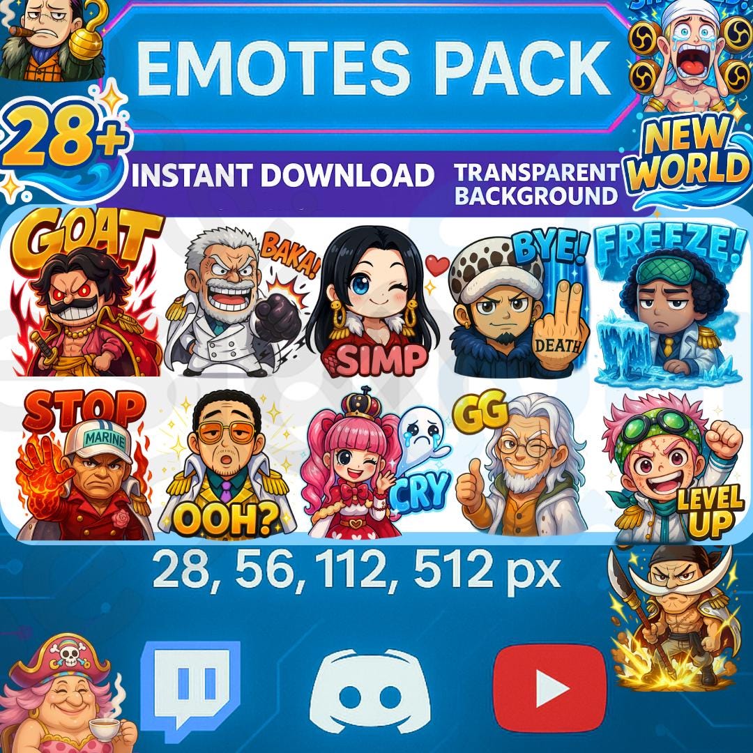 30+ New World Pack Emotes Pack | Twitch Chibi Emotes | Stickers PNG ...