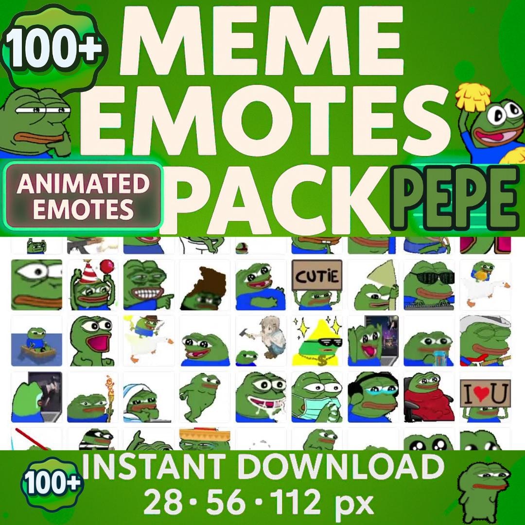 Pepe Frog Meme Animated Emotes +100: Twitch & Discord Reactions ...