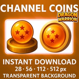 DBZ Inspired Channel Points – 2 PNG Icons for Twitch Rewards – Dragon ...