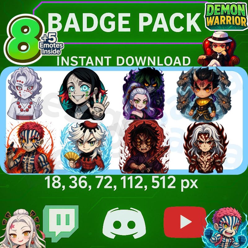 Twitch Badge Demon Slayer - Etsy