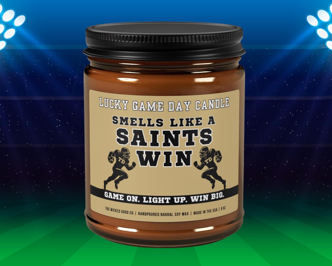 Smells Like a Saints Win Candle | New Orleans Saints Candle | Game Day ...