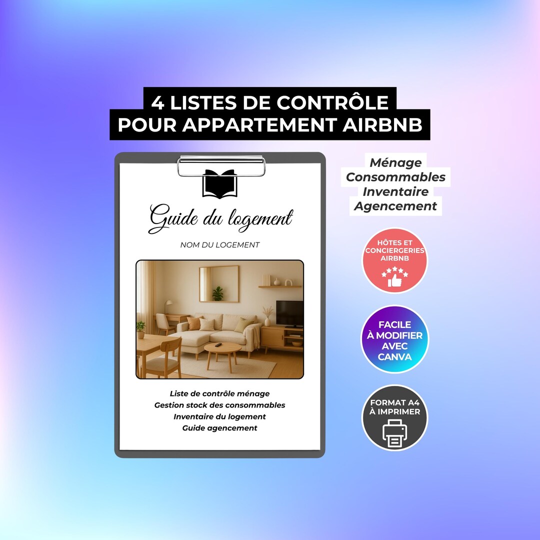 Airbnb Checklist Template, Household Checklist, Consumable Stock ...