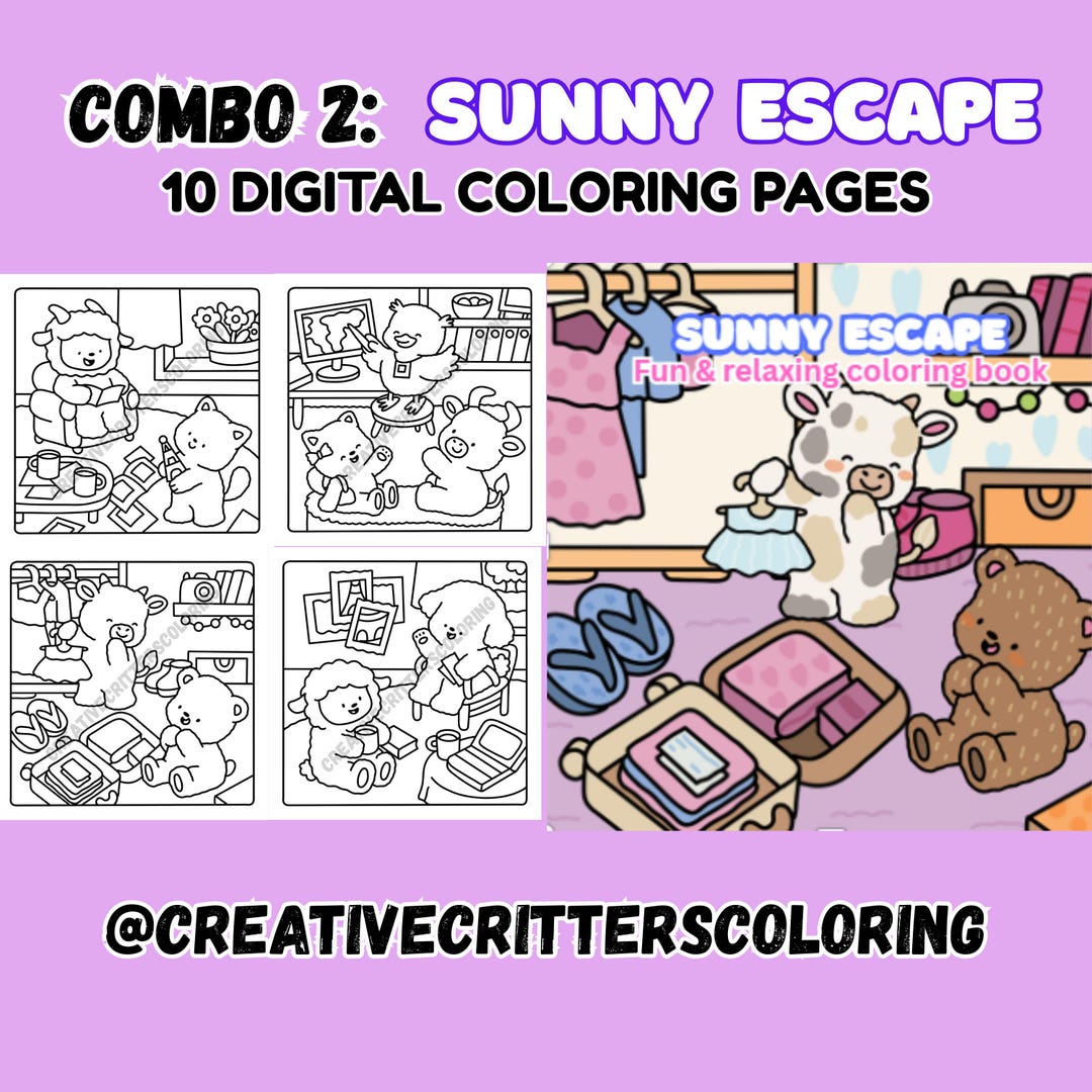 Tropical Escape Coloring Pages | Relaxing Coastal Coloring Pack ...