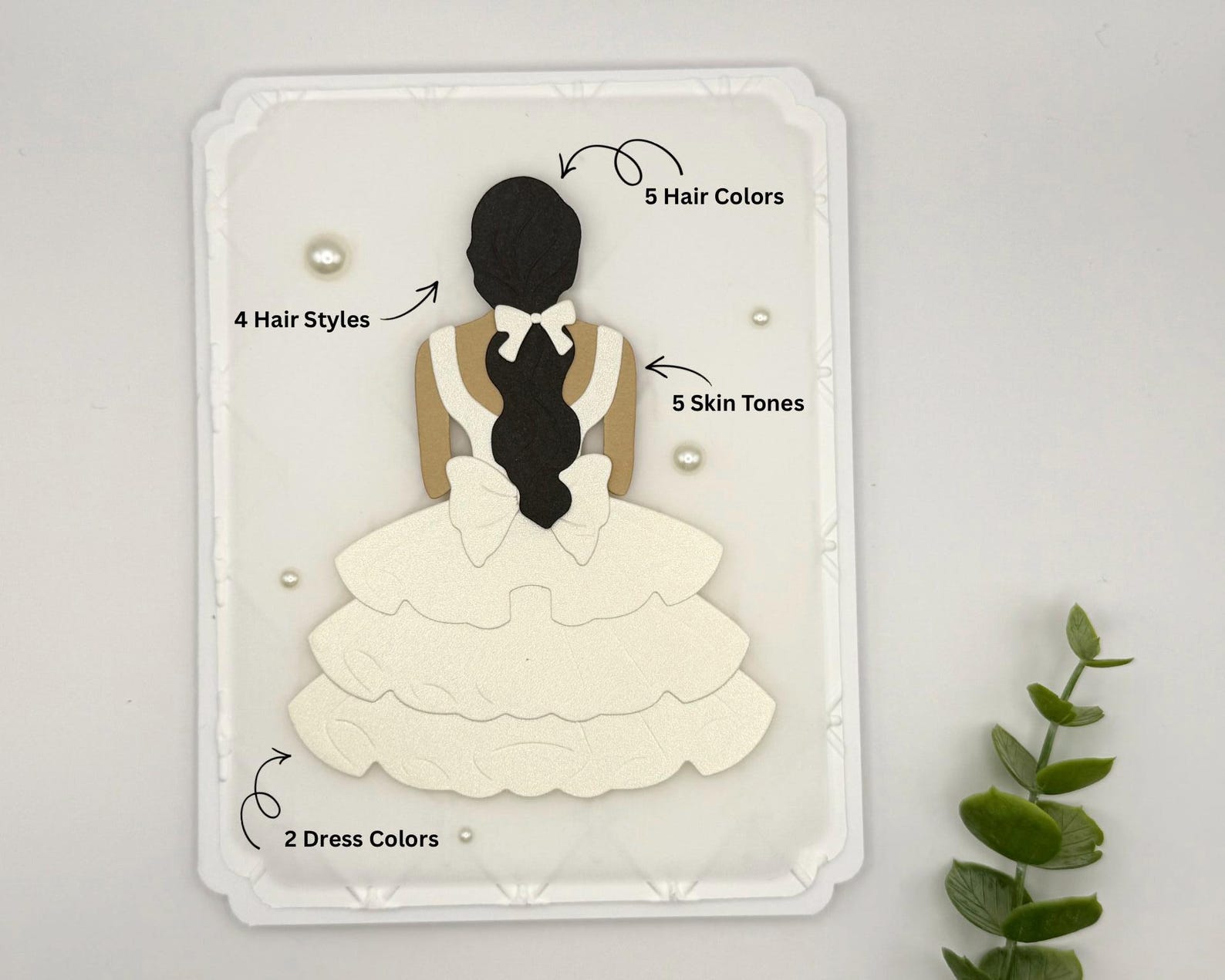 Custom Bride Wedding Card – Personalized Hair, Skin Tone & Dress Color ...