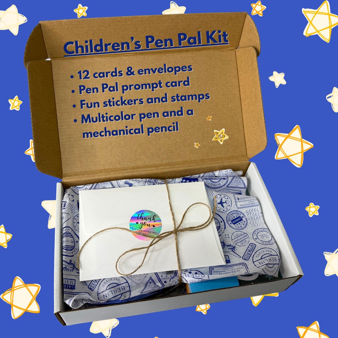 Chileren’s First Pen Pal Kit | Kid’s Stationary Set - Etsy