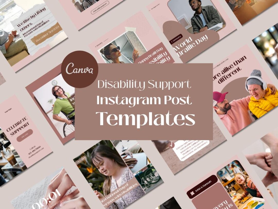 Disability Care Instagram Post Template: NDIS Provider Canva Design ...