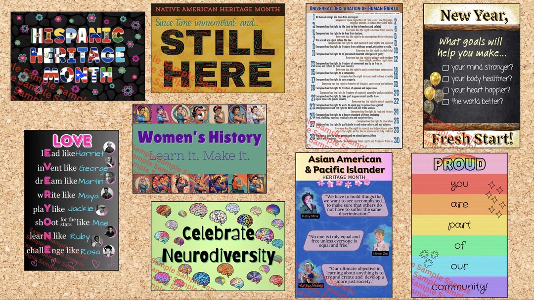 Classroom Poster Bundle for Months of School Year: Collection of ...