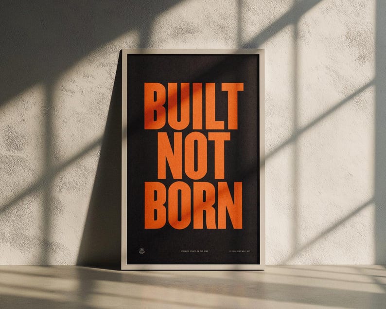 Built Not Born - Home Gym Decor - Etsy
