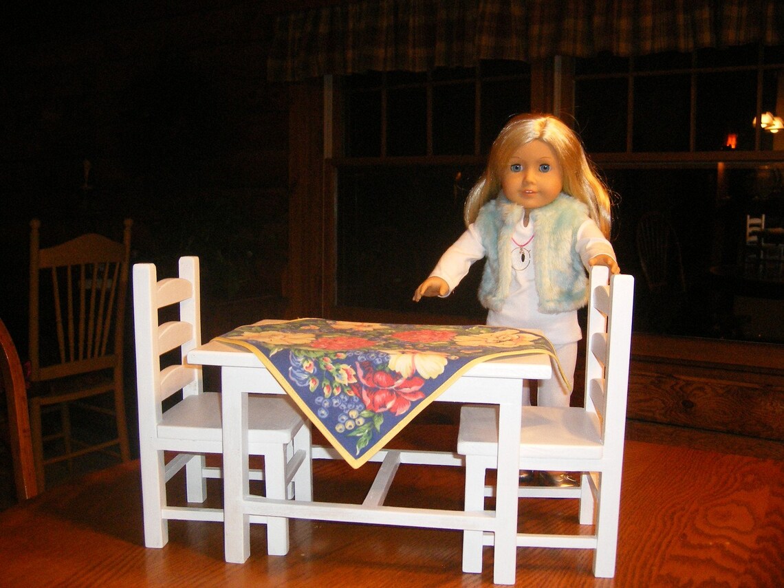 Table and Chair Set for 18 Inch Doll - Etsy