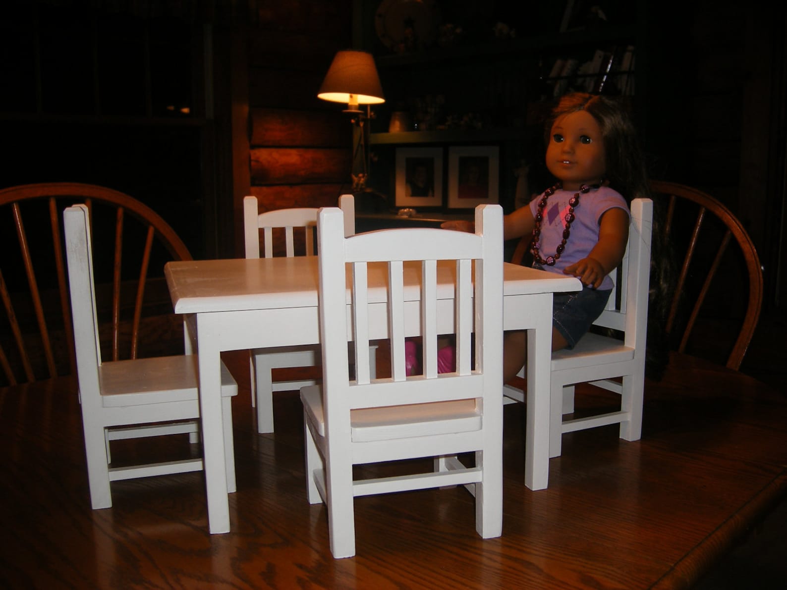 Table With 4 Chairs Set for 18 Inch Doll - Etsy