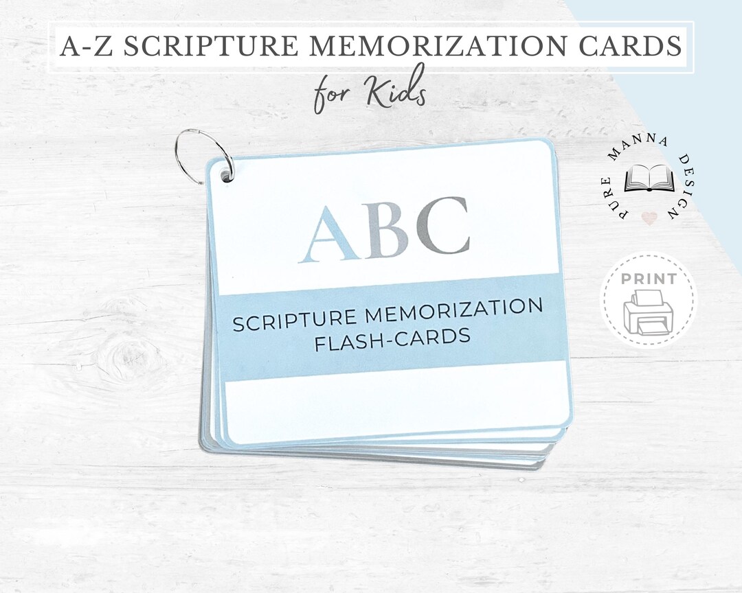 Printable ABC Scripture Memorization Flash Cards for Boys | A-Z Bible ...
