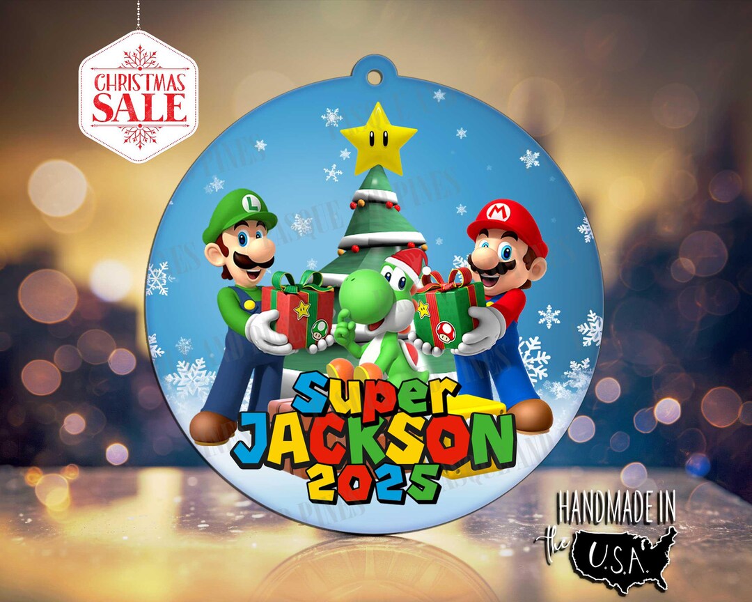 Mario Luigi Yoshi Christmas Acrylic Ornament Holiday Gift Ideas 639 - Etsy