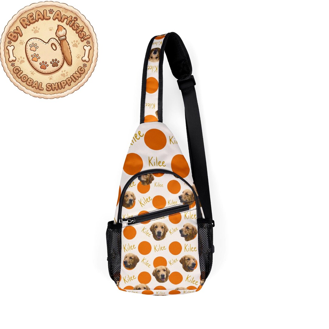 Custom Pet Chest Bag Using Pet Photo + Name Custom Dog Cat Chest Bag ...