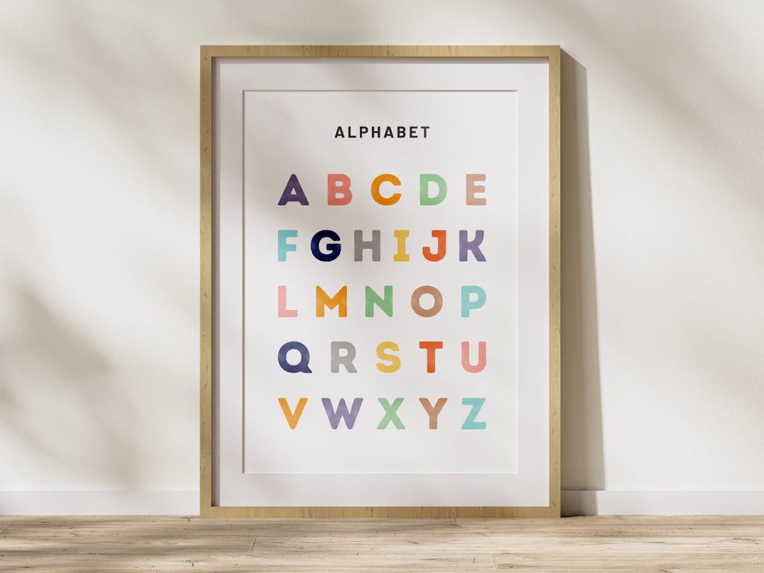 Alphabet Poster A–Z – Colorful Educational Wall Art for Kids (digital ...