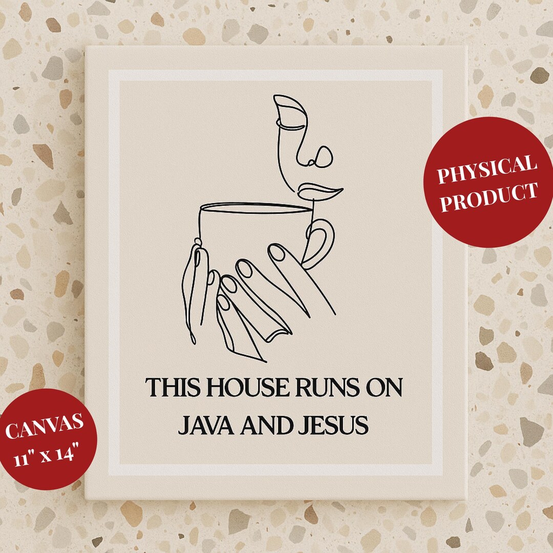 Java & Jesus Canvas Wall Art: Christian Coffee Bar Decor (11x14) - Etsy