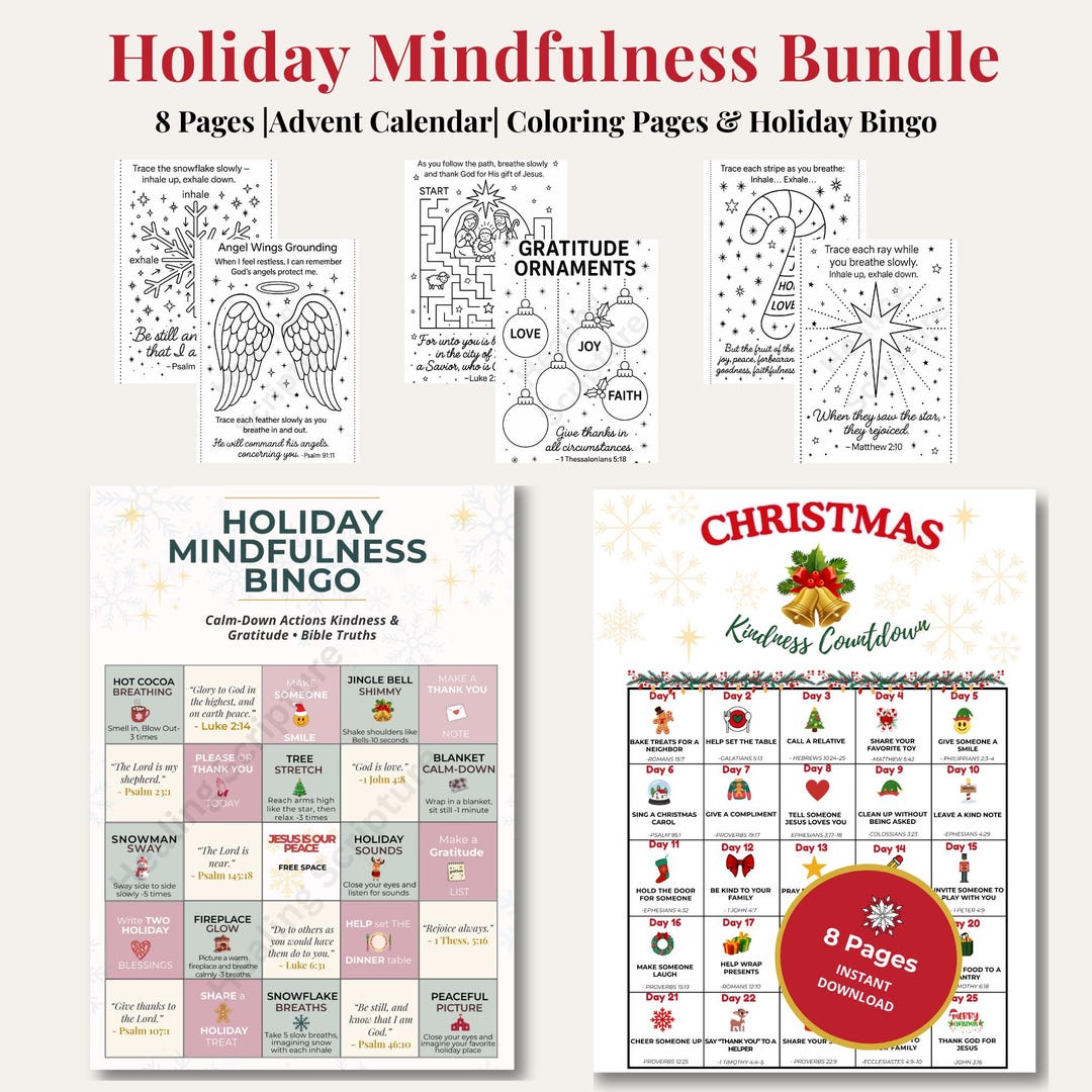 Christmas Activity Bundle | Advent Calendar, Bingo & Coloring Pages ...