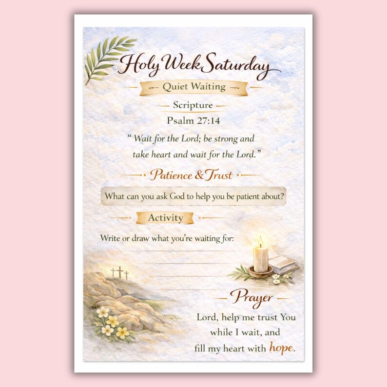 Holy Week Devotional Printable: Palm Sunday to Easter Scripture ...