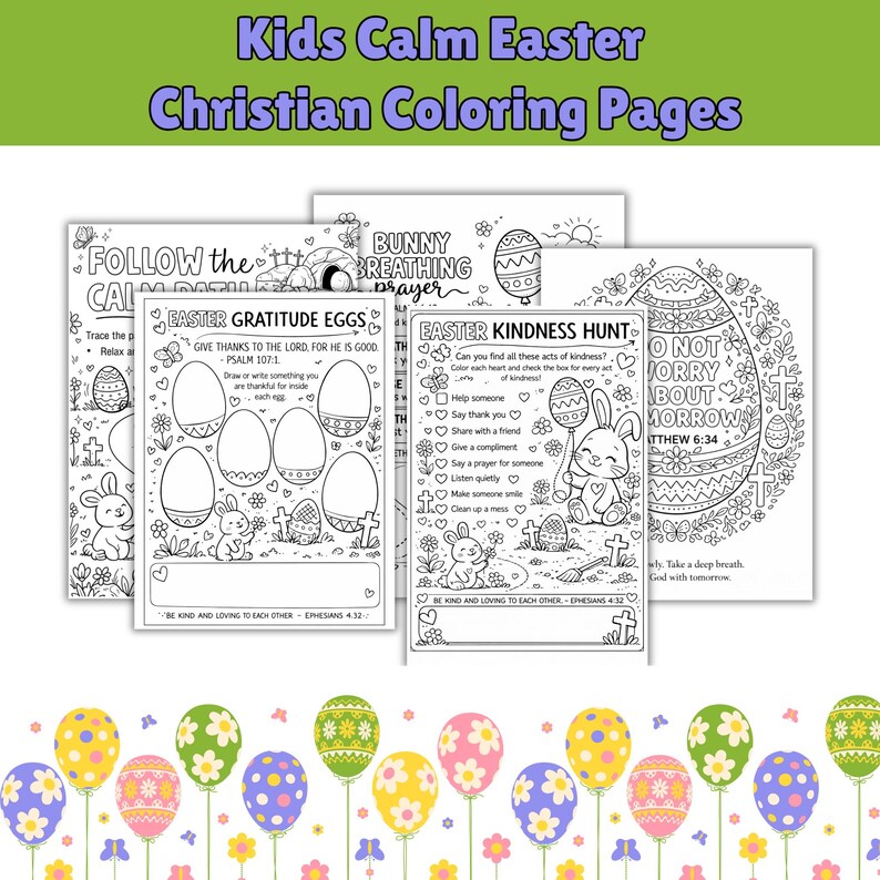 Christian Easter Coloring Pages | Mindfulness Bible Activity (digital ...