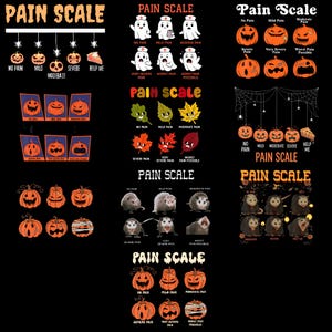 Spooky Pumpkin Pain Scale PNG - Funny Trauma Nurse Triage Halloween ...