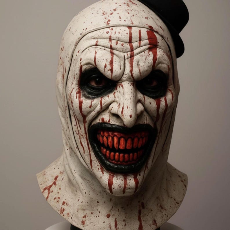 Terrifier Art the Clown Mask | Realistic Latex Horror Halloween Mask ...