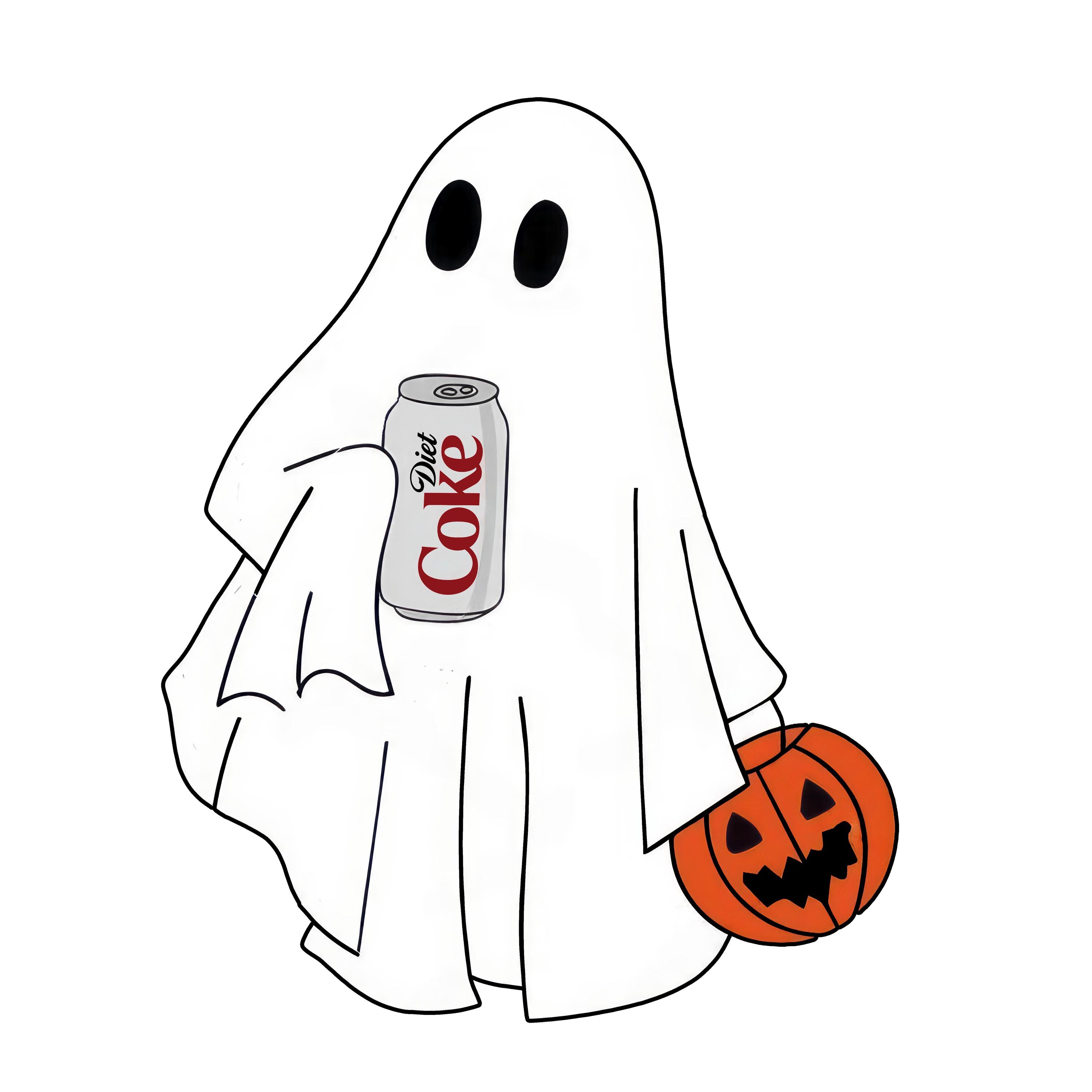 Halloween Diet Coke Ghost, Diet Coke Ghost Funny Skeleton Diet Coke PNG ...