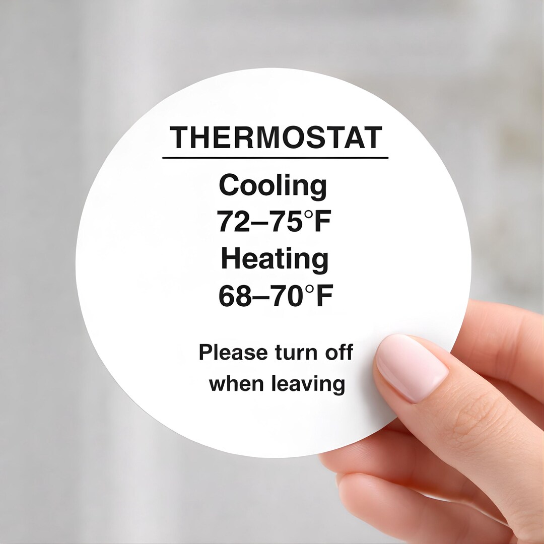 Please Do Not Change Thermostat Sticker, Energy Saving Reminder - Etsy