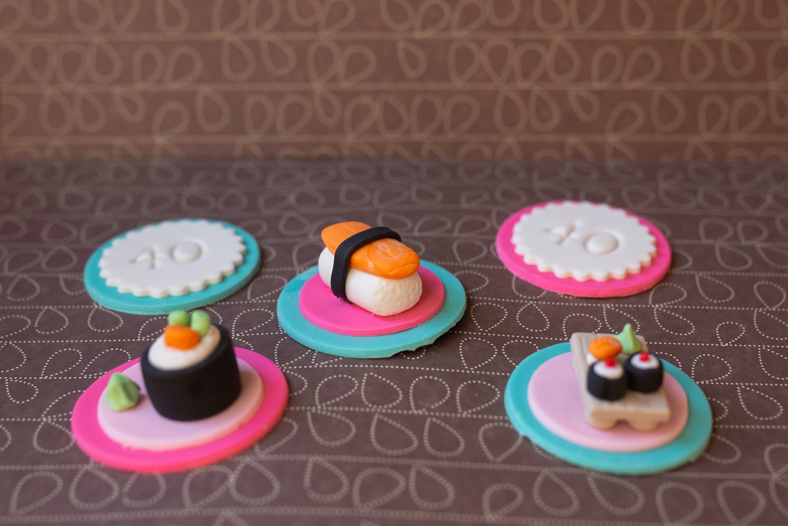Fondant Sushi and Age Cupcake Toppers for Cupcakes, Cakes or Cookies - Etsy