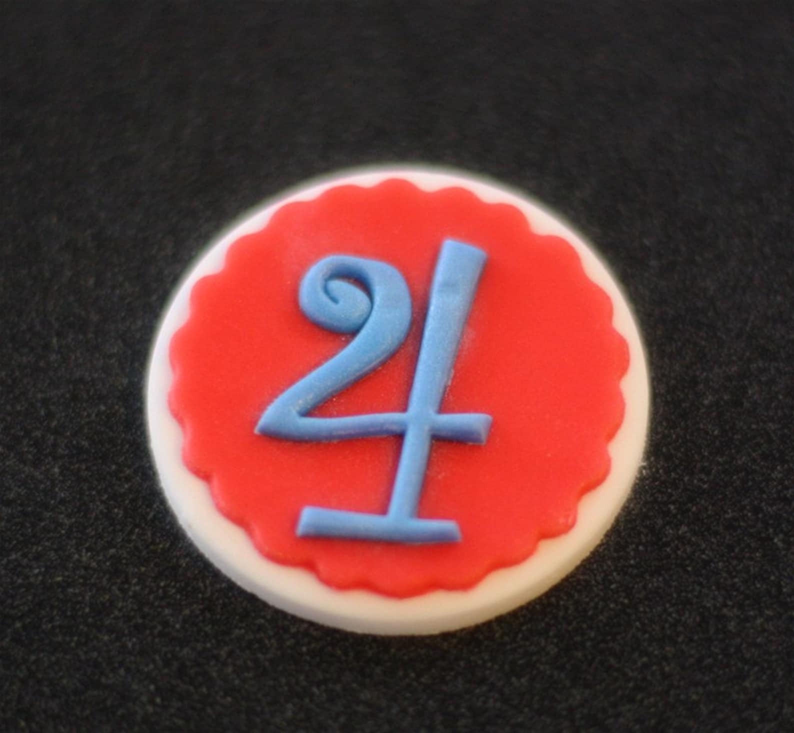 Monogram Fondant Toppers Personalized With Initial or Age for | Etsy