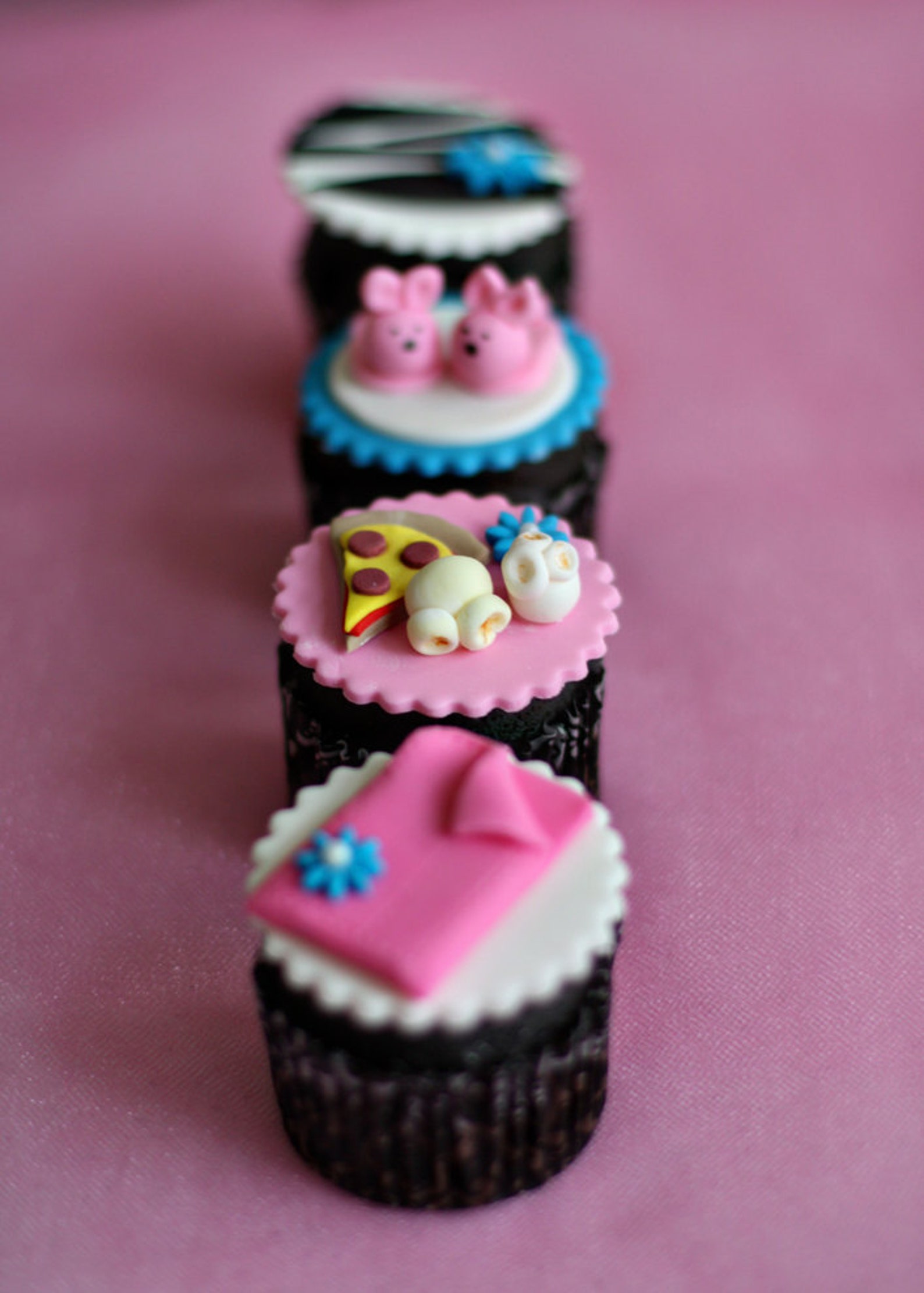 Fondant Sleepover Slumber Party Toppers for Cupcakes Cookies | Etsy