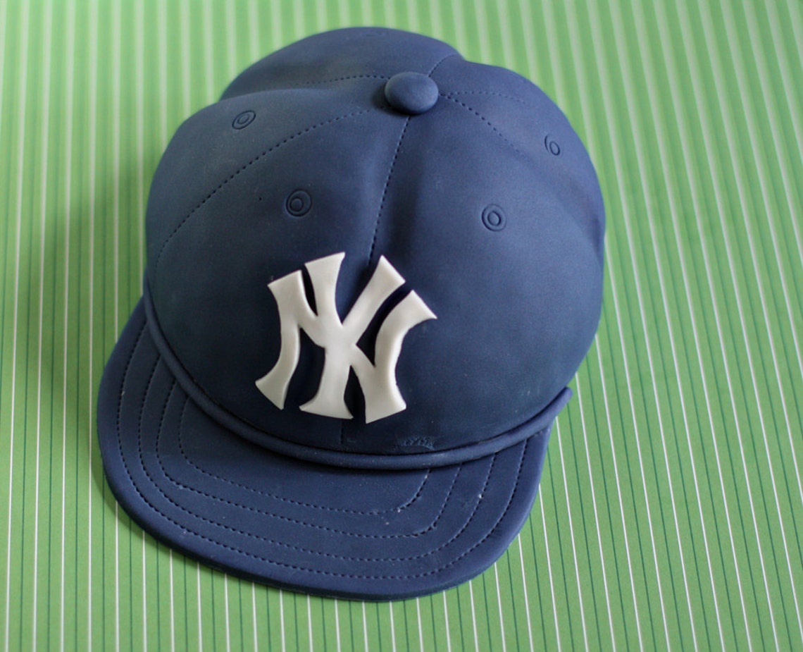 Fondant Baseball Cap Cake Decoration for a Sports or Baseball Themed ...