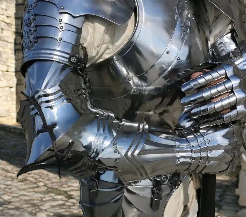 Handcrafted Medieval Gothic Full Plate Armor Suit: Battle-ready SCA ...