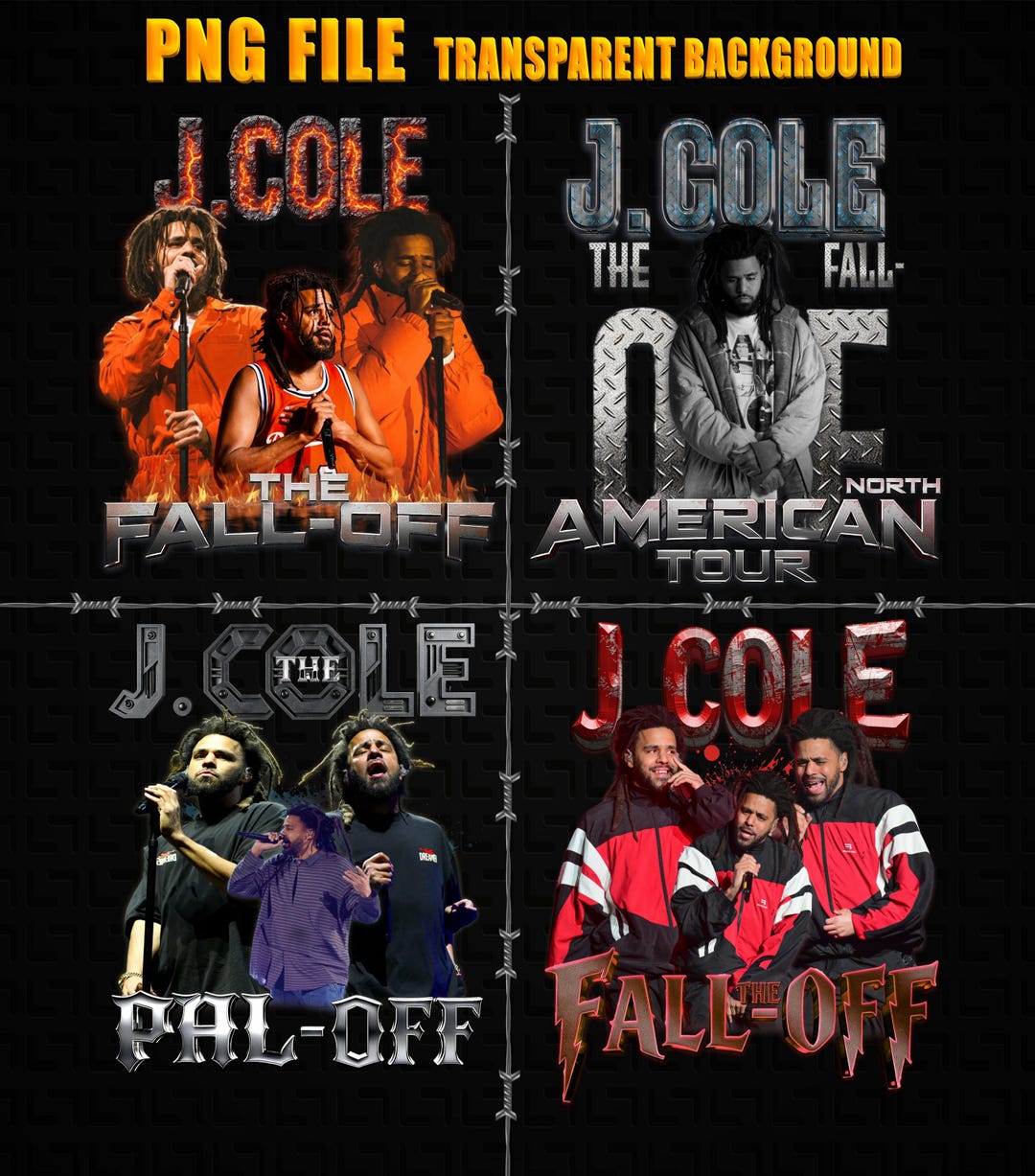 Fichier PNG J Cole, The Fall Off World Tour 2026 (téléchargement ...