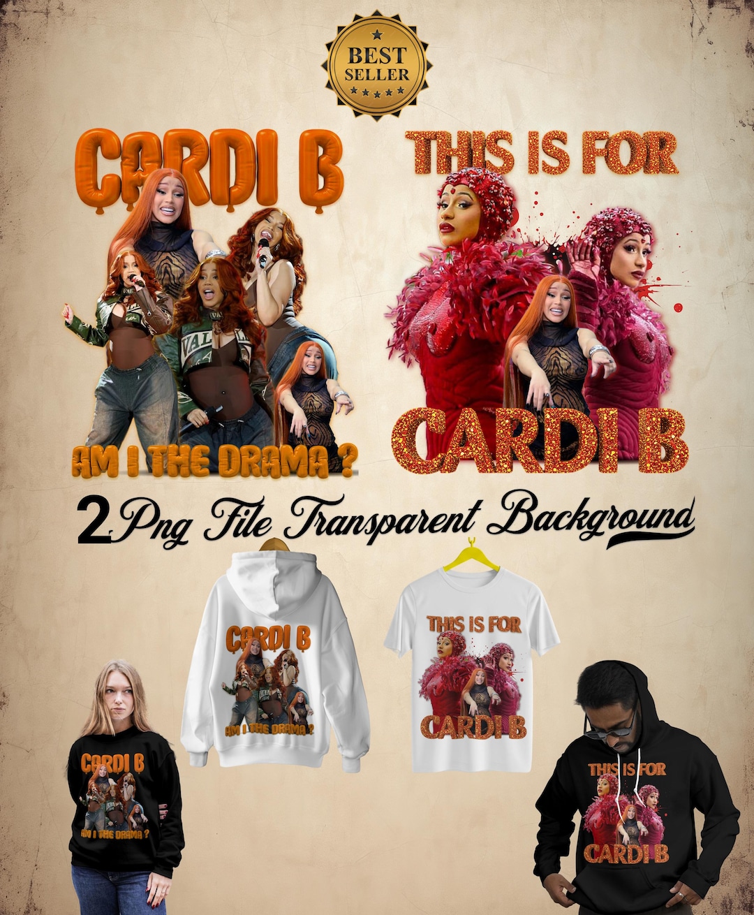 Cardi B Little Miss Drama Tour 2026 PNG Design: Ready to Print (digital ...