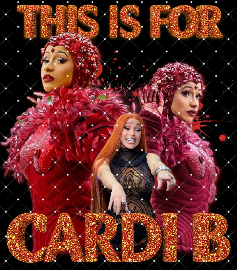 Cardi B Little Miss Drama Tour 2026 PNG Design: Ready to Print (digital ...