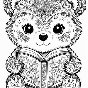 Kawaii Baby Bear Coloring Pages: Chibi Art, Zentangle & Mandala 93 JPG ...