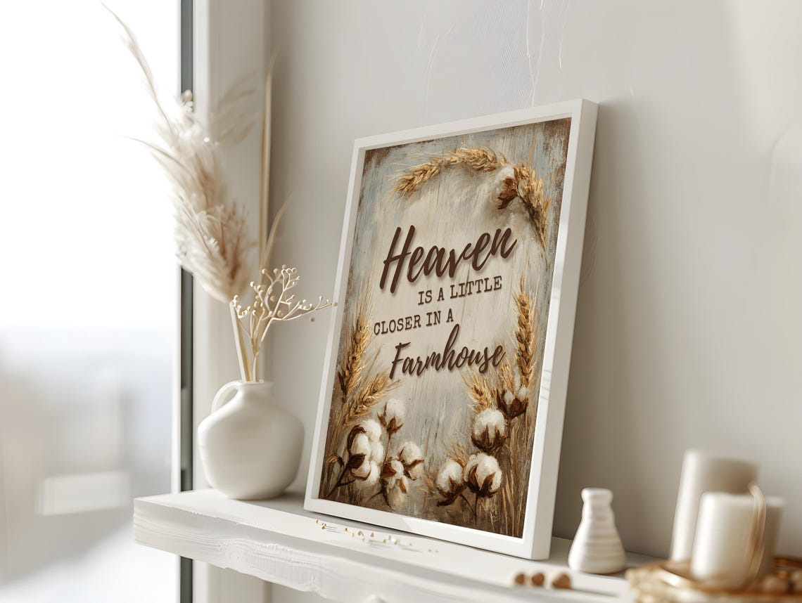 Bring the Warmth of Home to Your Walls - Farmhouse Digital Poster Art ...