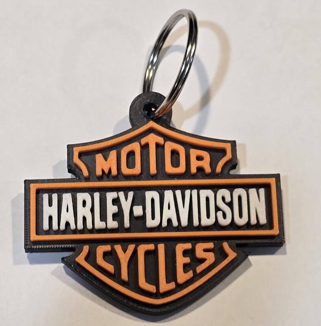 3D Printed Harley-davidson Keychain, ASA Filament, USA Made - Etsy