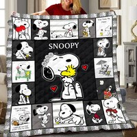 Handmade Peanuts Reversible Blanket and Gift: Soft Cotton & Flannel ...