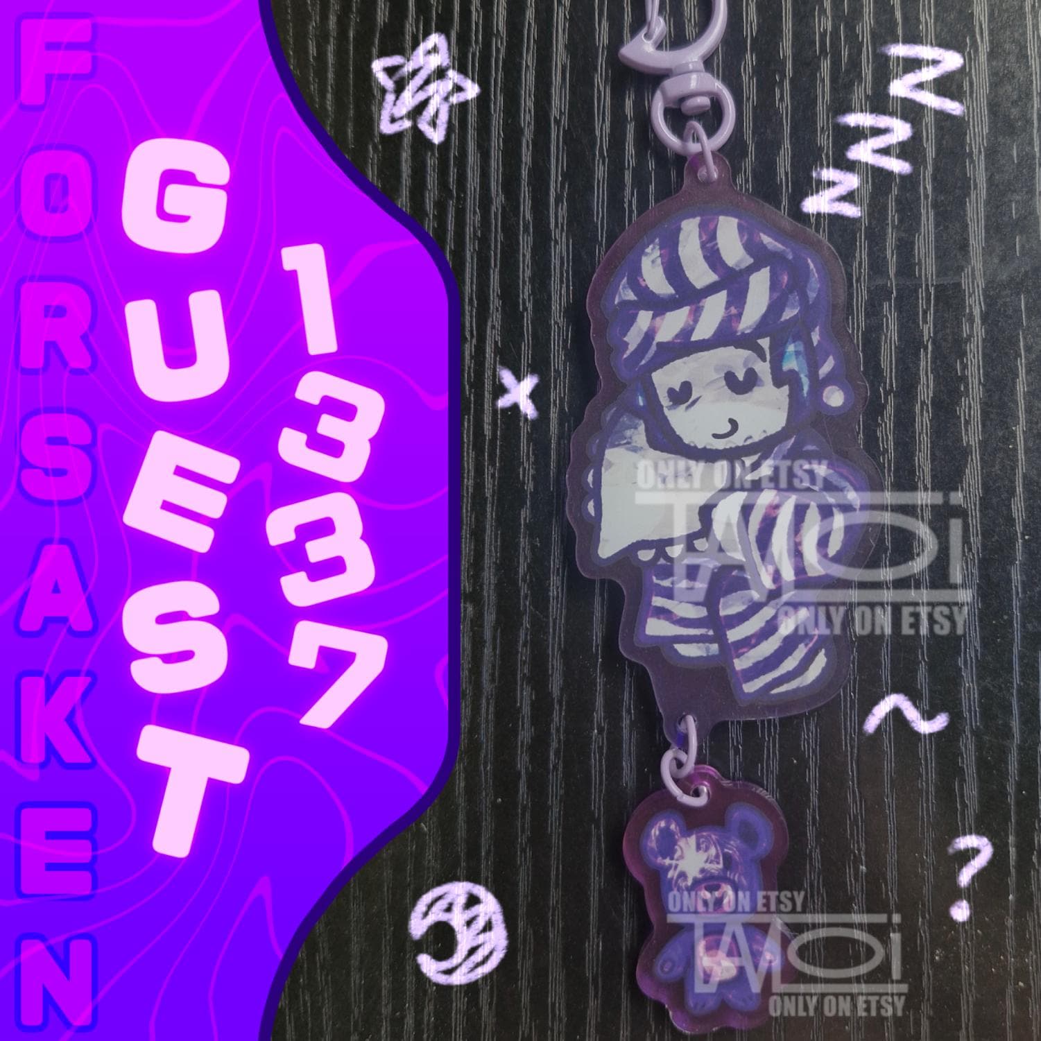 PRE-ORDER | Roblox Forsaken Keychain - Guest 1337 | Deep Sleep Guest - Etsy