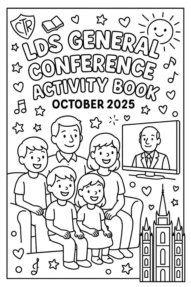 LDS General Conference Activity Book October 2025: Kids Printable Games ...