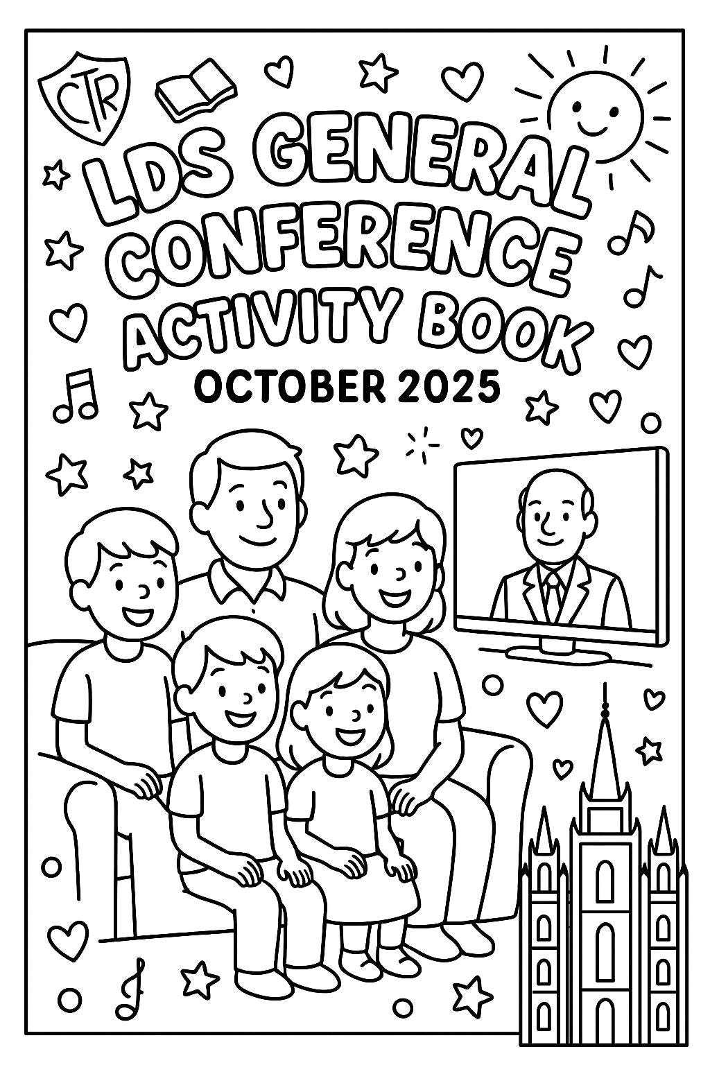 LDS General Conference Activity Book October 2025: Kids Printable Games ...