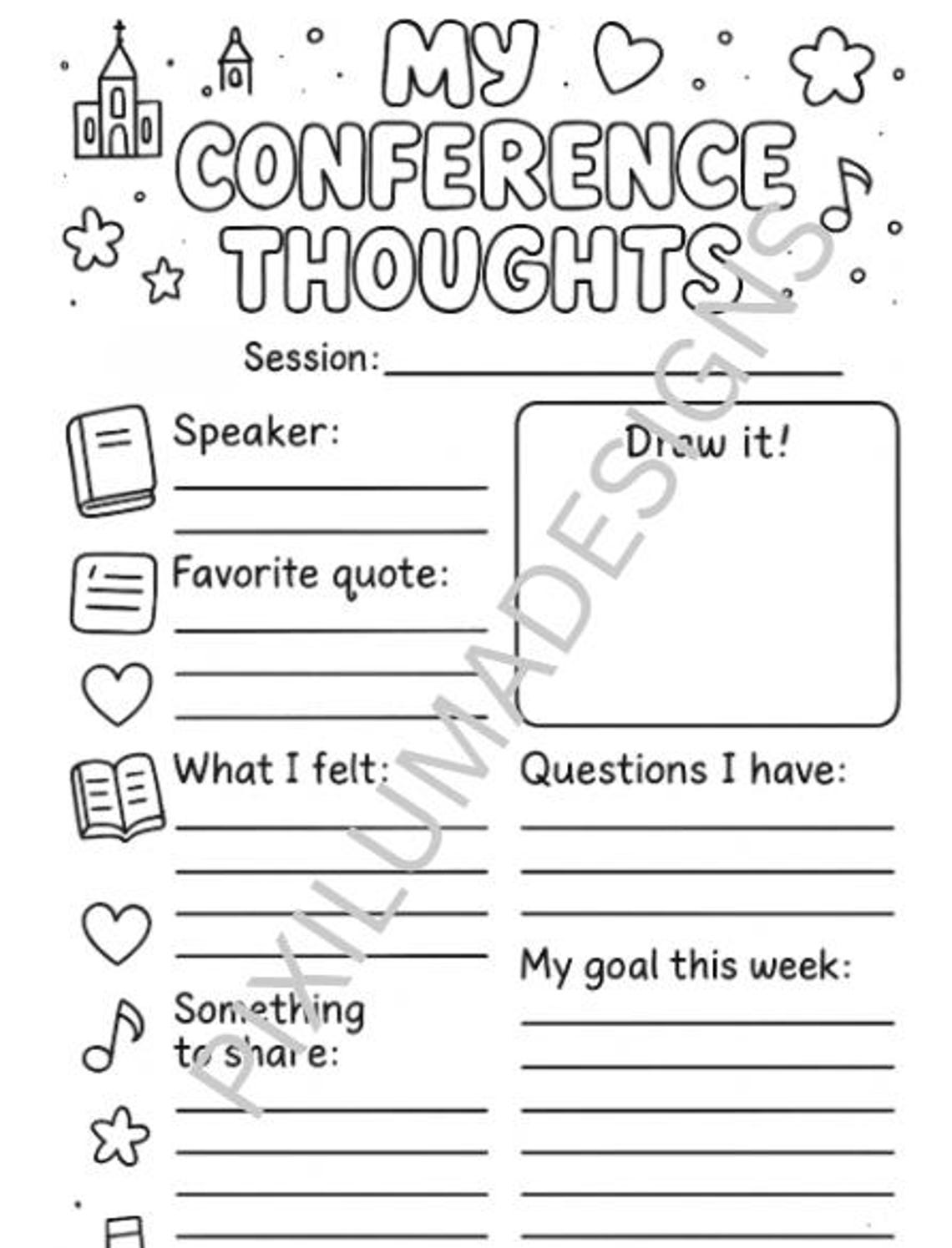 LDS General Conference Activity Pack: 40 Printable Pages (PDF Download ...