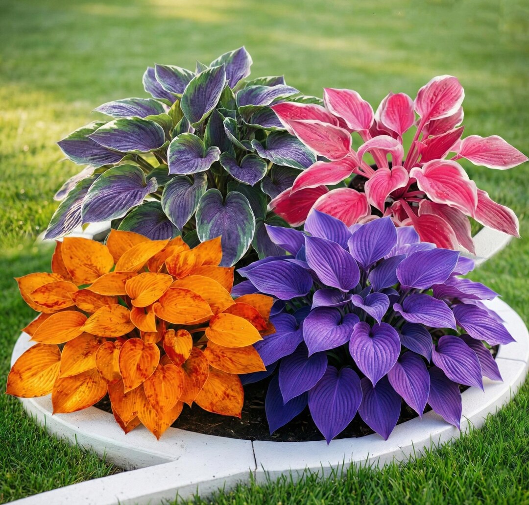 150 Seeds Mix Variegated Hosta Flower Color Perennial Shade Plant Non ...