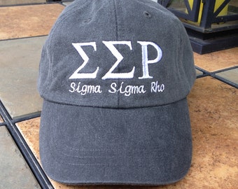 Sigma Kappa with script baseball cap | Etsy