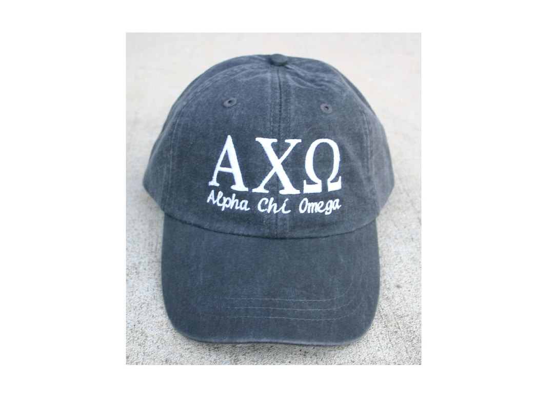 Alpha Chi Omega Script Baseball Cap - Etsy