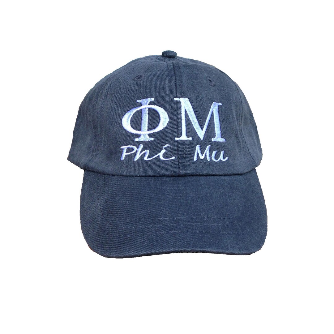 Phi Mu With Script Baseball Cap - Etsy