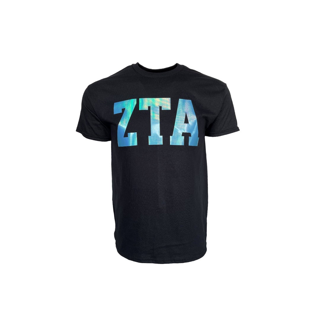 Zeta Tau Alpha Twill Letter T-shirt - Etsy