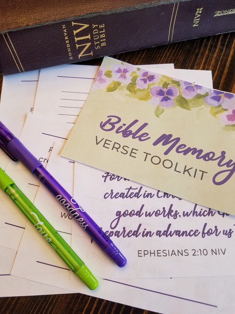 Bible Memory Verse Toolkit // Scripture Memory Tool // Ephesians 2:10 ...
