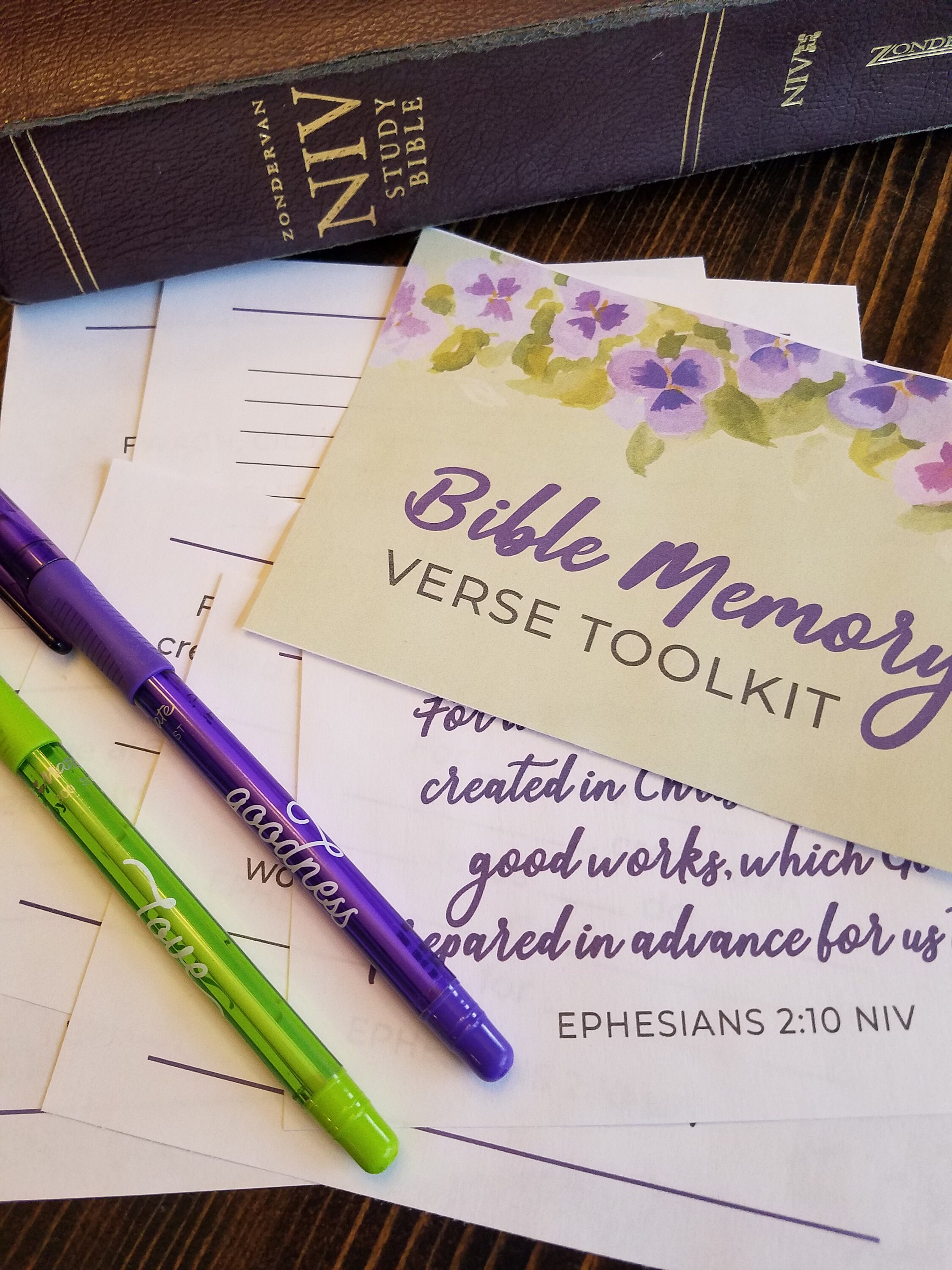 Bible Memory Verse Toolkit // Scripture Memory Tool // Ephesians 2:10 ...