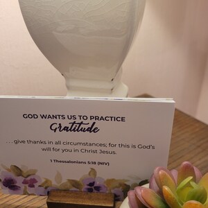Gratitude 4x6 Cards // 5 Bible Verse Cards With Memory Joggers ...